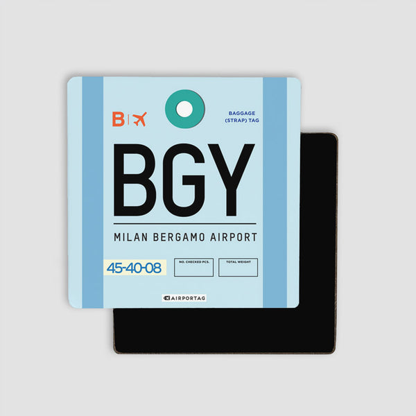 Fridge Magnets - Milan Bergamo Airport - Lombardy, Italy - IATA code BGY
