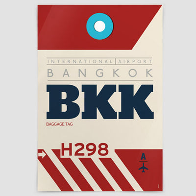 Poster - Wall Art Print - BKK - Suvarnabhumi Airport - IATA code BKK