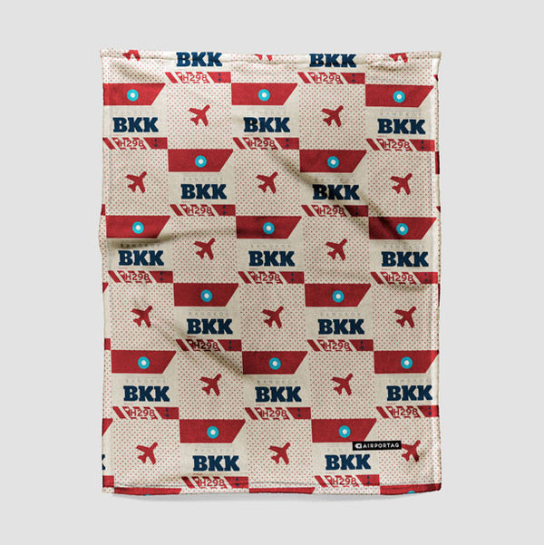 Throw Blanket - BKK airport code pattern.