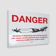 Jet Blast Sign - Metal Print