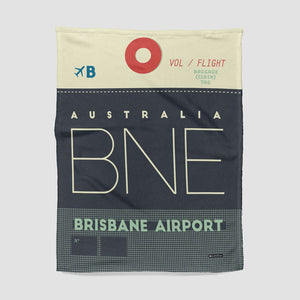 Throw Blanket - BNE airport code pattern.
