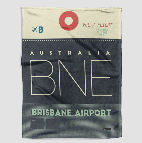 Throw Blanket - BNE airport code pattern.