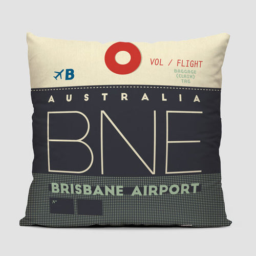 Airport Code Throw Pillow - BNE - Brisbane Airport