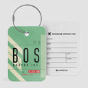 Airport Code Luggage Tag - IATA code BOS baggage tag