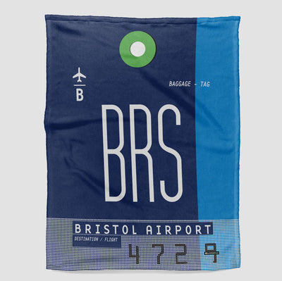 Throw Blanket - BRS airport code pattern.