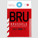 Poster - Wall Art Print - BRU - Brussels Airport - IATA code BRU