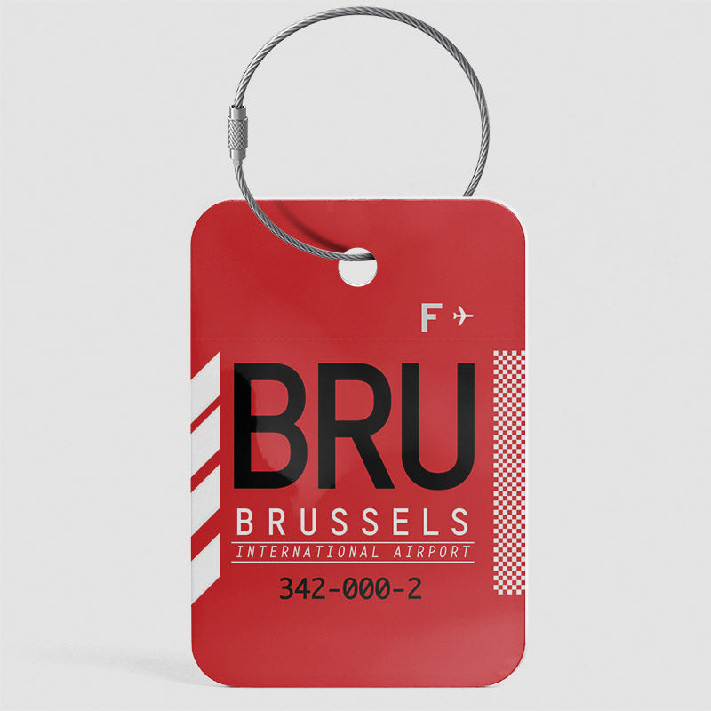 Airport Code Luggage Tag - IATA code BRU baggage tag