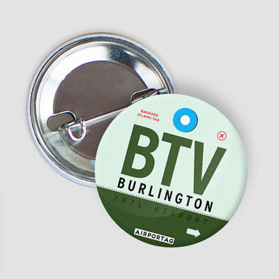 Pinback Button - Burlington Intl Airport - Burlington - Vermont, US ...