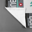 Throw Blanket - BUR airport code pattern.