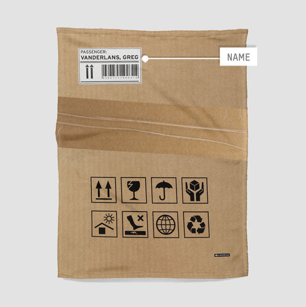 Throw Blanket - Cardboard Box