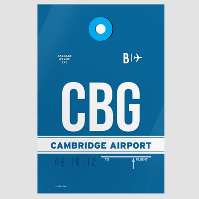 Poster - Wall Art Print - CBG - Cambridge Airport - Cambridge, England ...