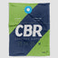 Throw Blanket - CBR airport code pattern.