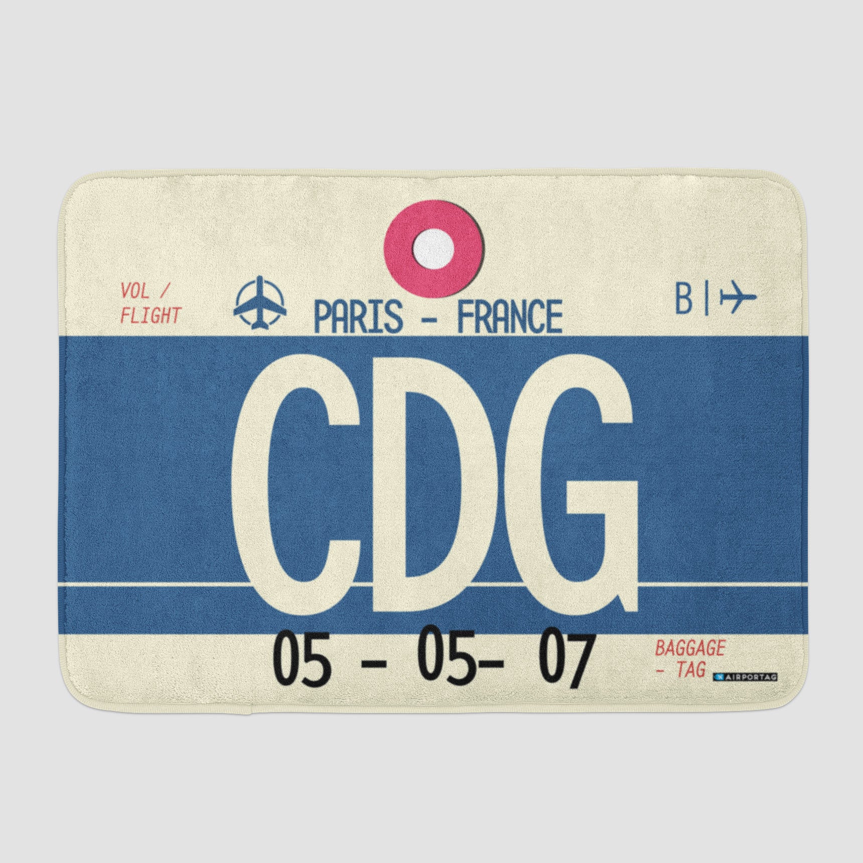 CDG - Charles de Gaulle Airport - Paris, France - Bath rug