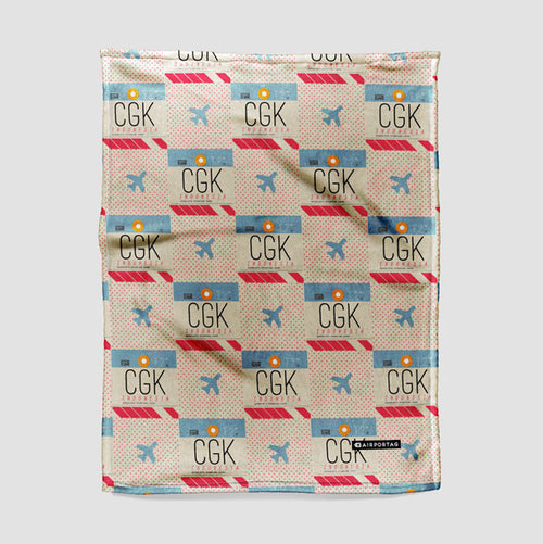 Throw Blanket - CGK airport code pattern.
