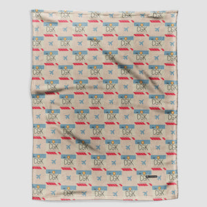 Throw Blanket - CGK airport code pattern.