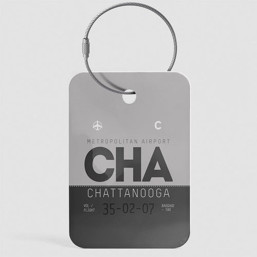 CHA - Chattanooga Metropolitan Airport - Tennessee, US - Leather Keychain