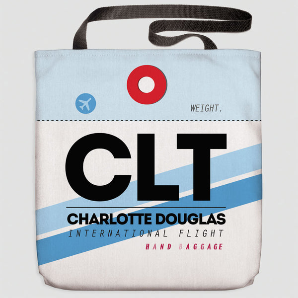 Tote Bag - CLT - Charlotte Douglas International Airport - IATA code CLT