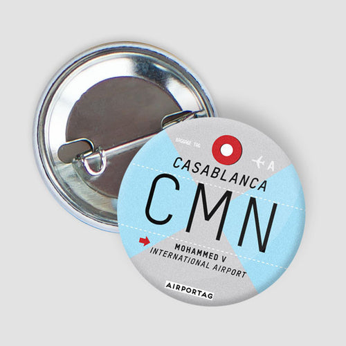 Pinback Button - Mohammed V Intl Airport - Casablanca, Morocco - IATA ...