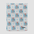 Throw Blanket - CMN airport code pattern.