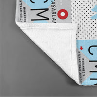 Throw Blanket - CMN airport code pattern.