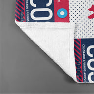 Throw Blanket - COS airport code pattern.