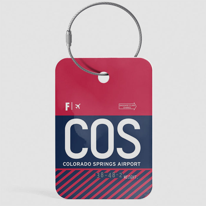Airport Code Luggage Tag - IATA code COS baggage tag
