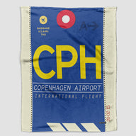 Throw Blanket - CPH airport code pattern.