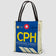 Tote Bag - CPH - Copenhagen Airport - IATA code CPH