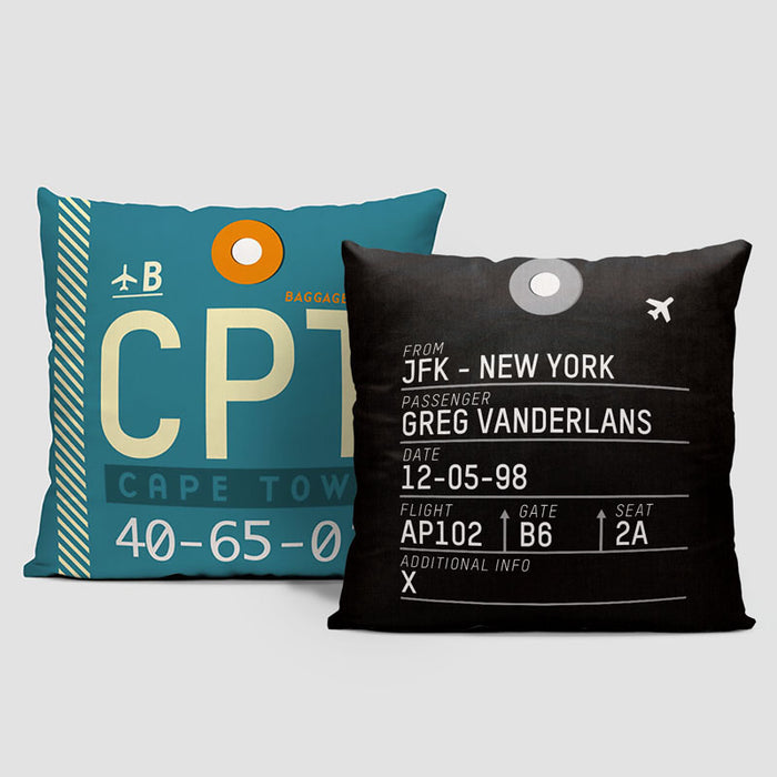 Throw Pillow - CPT - Cape Town International Airport - IATA code CPT