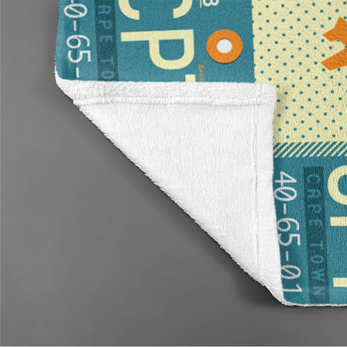 Throw Blanket - CPT airport code pattern.