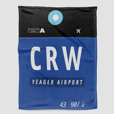 Throw Blanket - CRW airport code pattern.