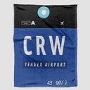 Throw Blanket - CRW airport code pattern.