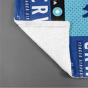 Throw Blanket - CRW airport code pattern.