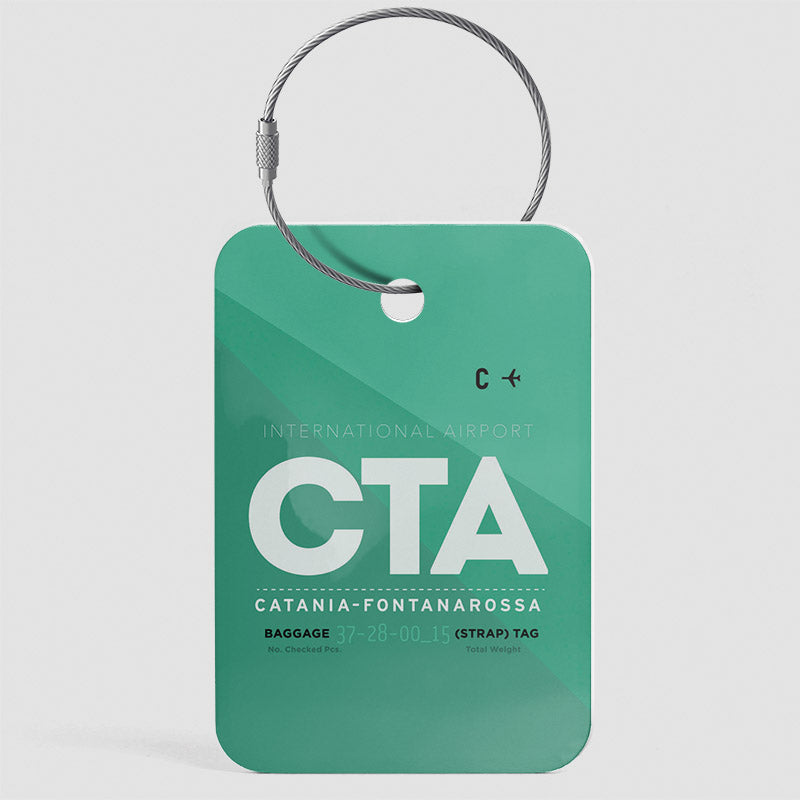 Airport Code Luggage Tag - IATA code CTA baggage tag