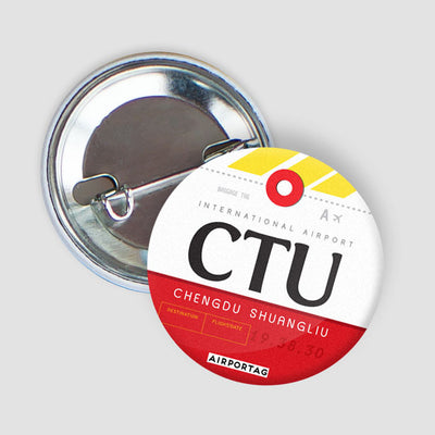 Pinback Button - Chengdu Shuangliu Intl Airport - Sichuan, China - IATA ...