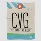 Throw Blanket - CVG airport code pattern.