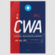 Poster - Wall Art Print - CWA - Central Wisconsin Airport - Wisconsin, US