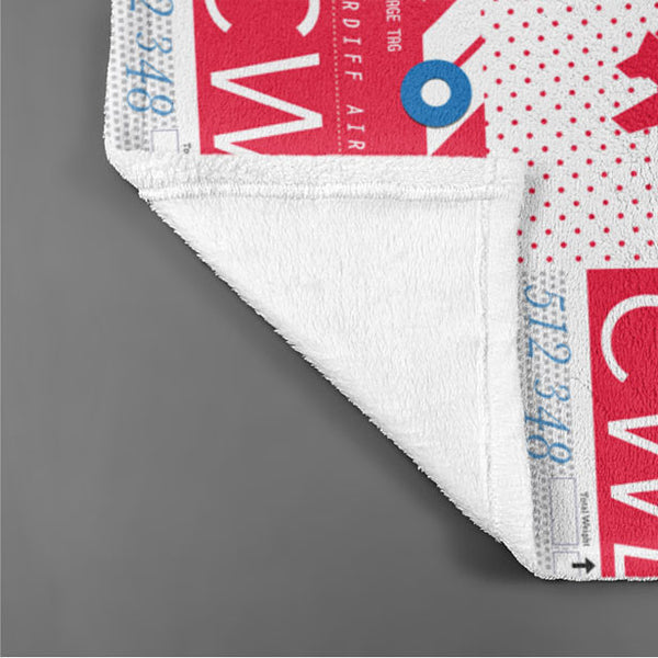 Throw Blanket - CWL airport code pattern