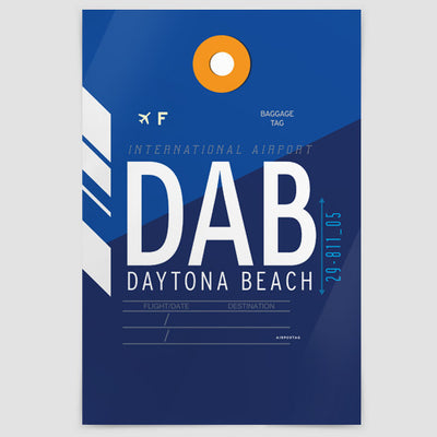 Poster - Wall Art Print - DAB - Daytona Beach Intl Airport - Florida ...