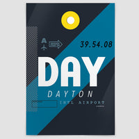 Poster - Wall Art Print - DAY - Dayton Intl Airport - Ohio, United States