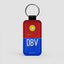 DBV - Dubrovnik Airport - Croatia - Leather Keychain