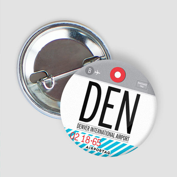 Pinback Button - Denver Airport - Denver - Colorado, US - IATA code DEN