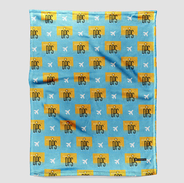 Throw Blanket - DPS airport code pattern.