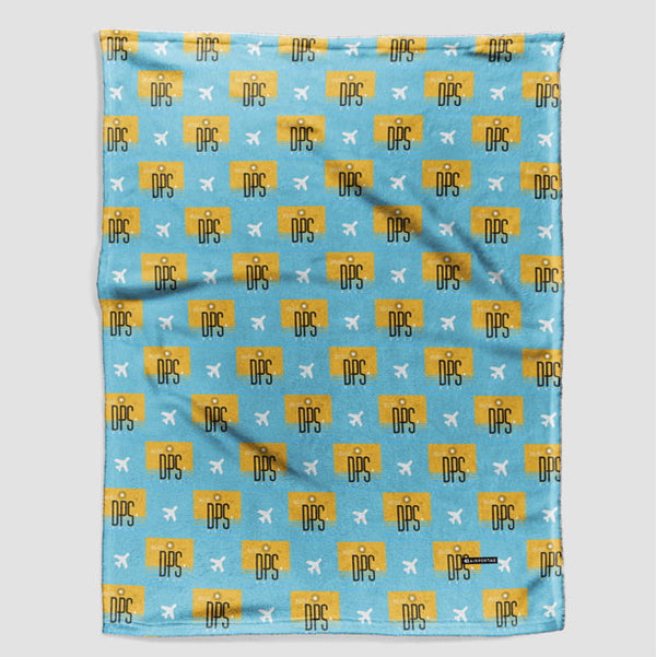Throw Blanket - DPS airport code pattern.