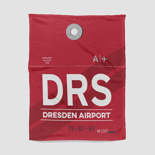 Throw Blanket - DRS airport code pattern.