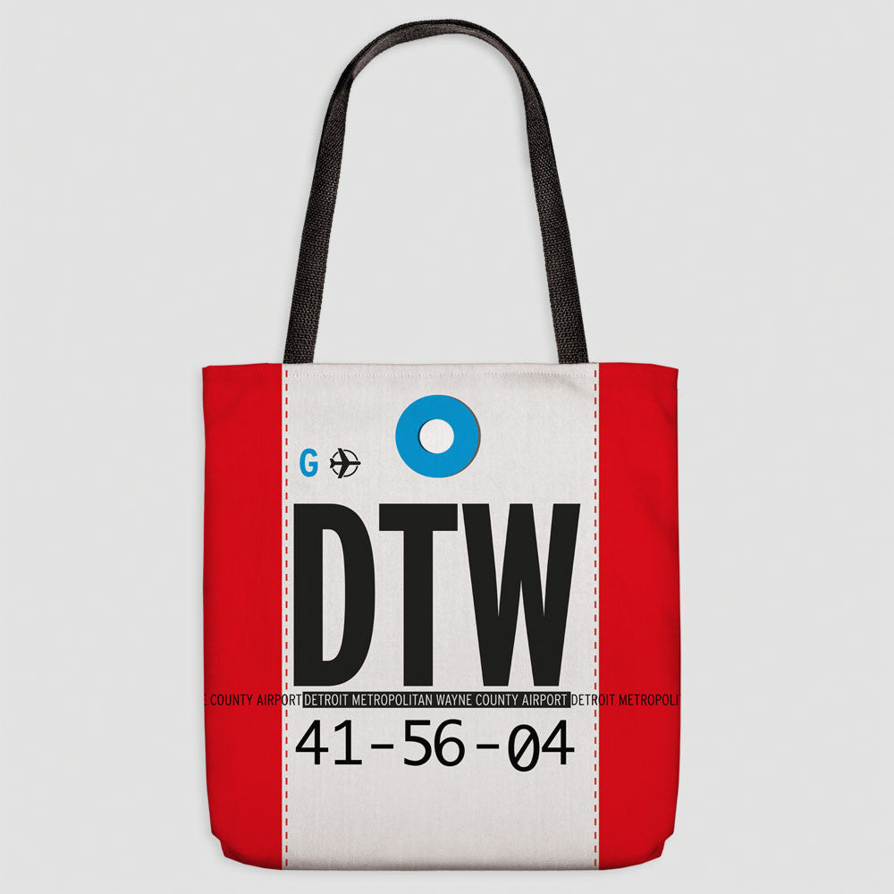 Tote Bag - DTW - Detroit Metropolitan Wayne County Airport - IATA code DTW
