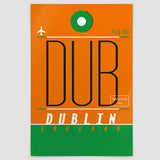 Poster - Wall Art Print - DUB - Dublin Airport - IATA code DUB