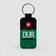 DUR - King Shaka Intl Airport - Durban, South Africa - Leather Keychain