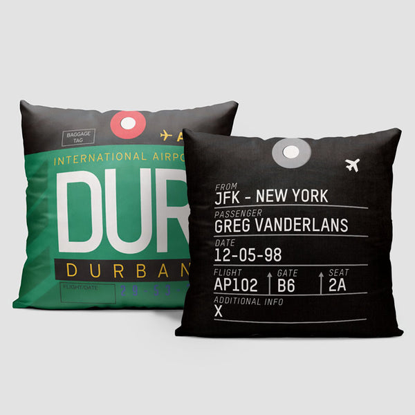 Throw Blanket - DUR airport code pattern.