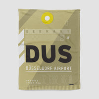 Throw Blanket - DUS airport code pattern.